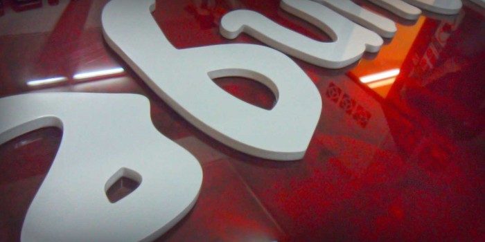 Embossed Acrylic Sign